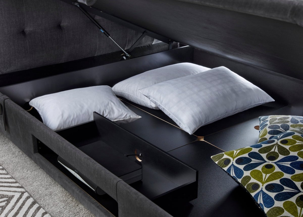 The Edge Dolby Atmos 5.1.2 Surround Sound TV Media Bed with Ottoman ...