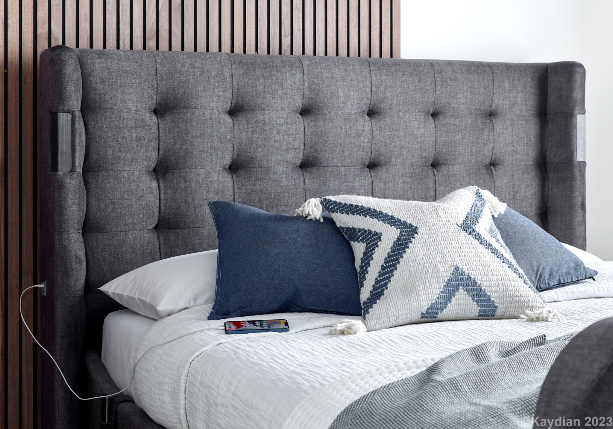 Belsay Dolby Atmos Media TV Bed frame - TV Beds Northwest - Kaydian Design